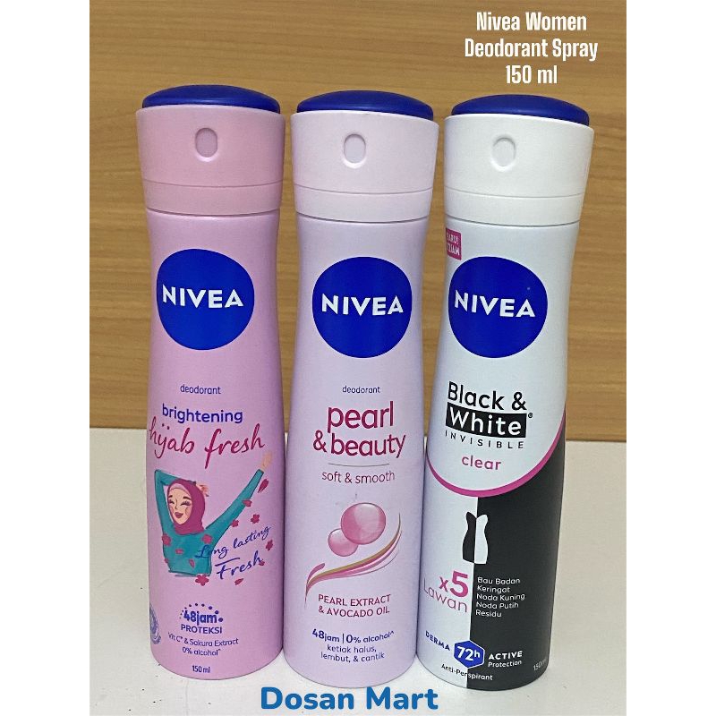 Jual Nivea Women Deodorant Spray Brightening Hijab Fresh || Nivea ...