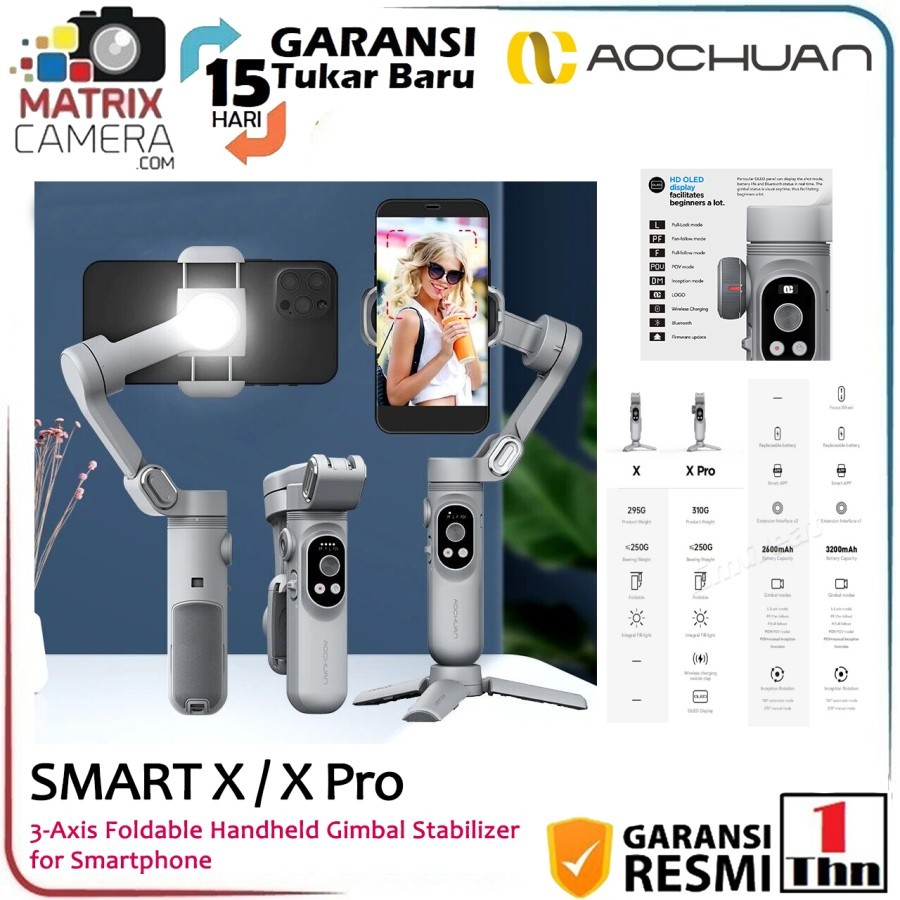 Jual Aochuan SMART X/X-Pro 3-Axis Gimbal Stabillizer for Smartphone | Shopee Indonesia