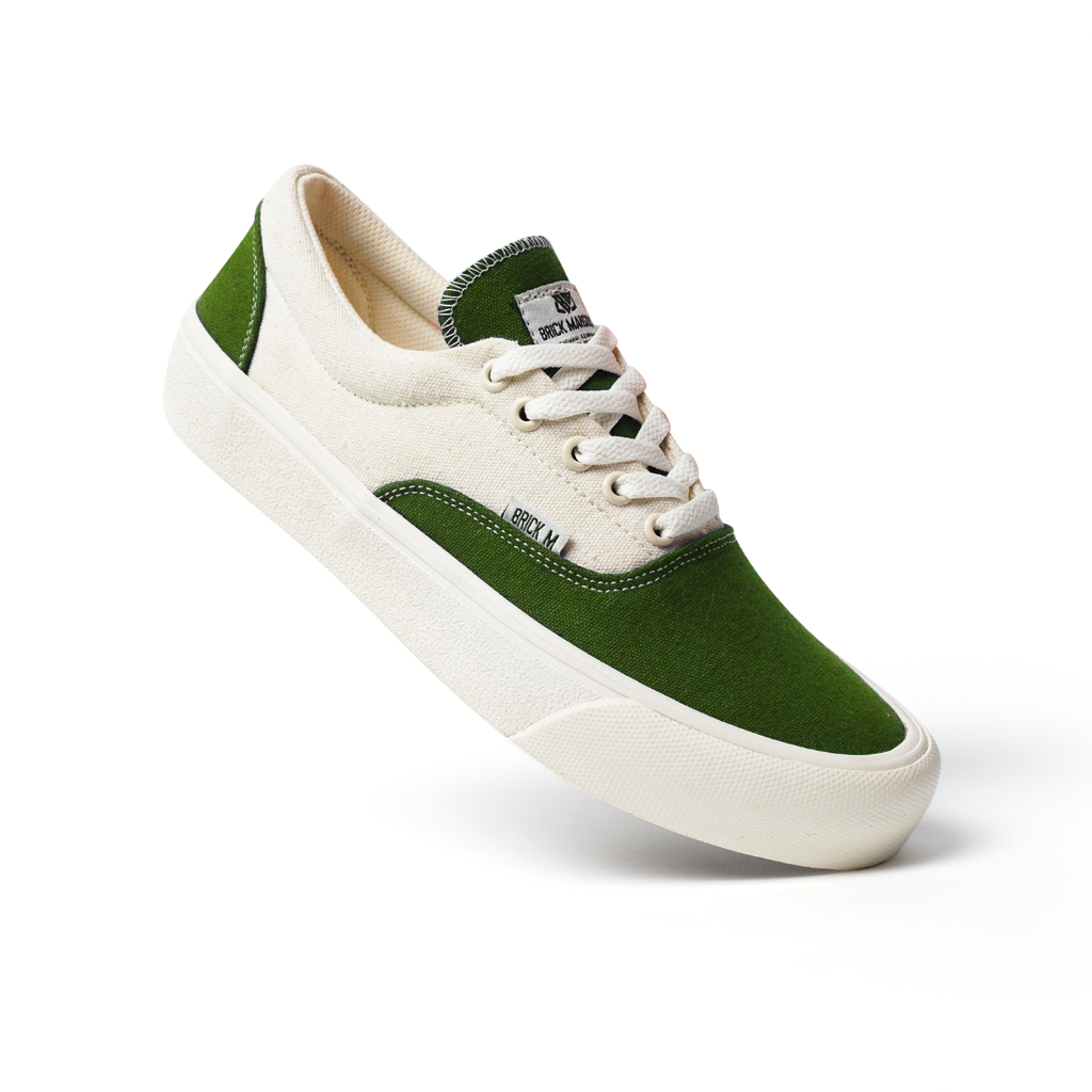 Jual Brick Mansions Athena Off White GReen Sepatu Sneaker Casual Pria ...