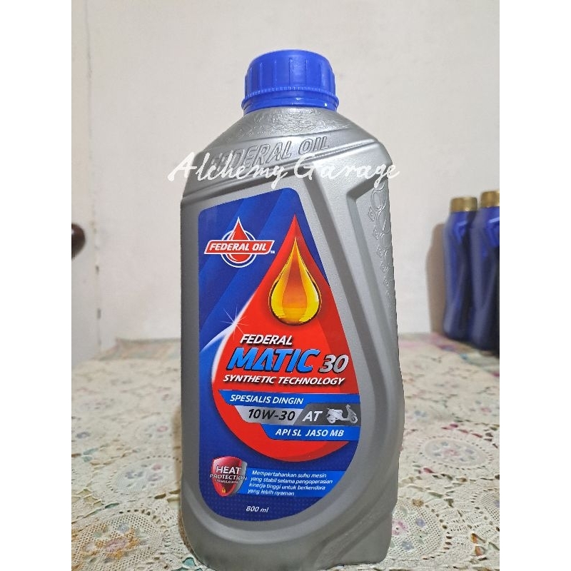 Jual Oli Mesin Federal Matic 10W-30 800ml Menjaga Mesin Tetap Dingin ...