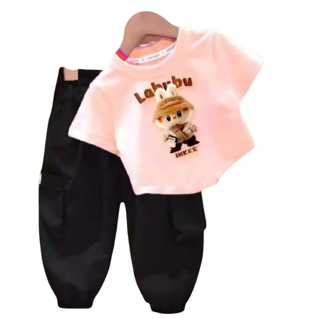 Jual NEW~STELAN VIRAL MOTIF LABUBU BAJU CROUP CELANA PANJANG BUAT USIA ...