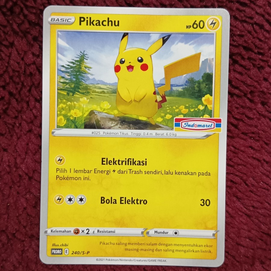 Jual Pikachu Promo Indomaret 240/S-P - Pokemon TCG Indonesia | Shopee Indonesia
