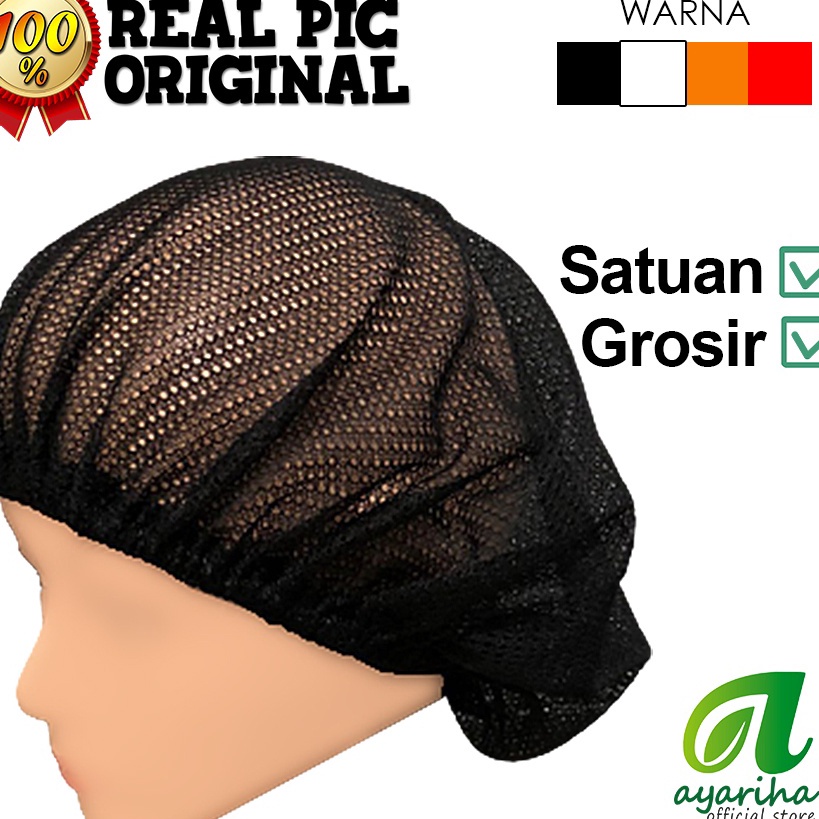 Jual Hairnet Jaring Hair net full jaring Nurse cap ciput jaring ...