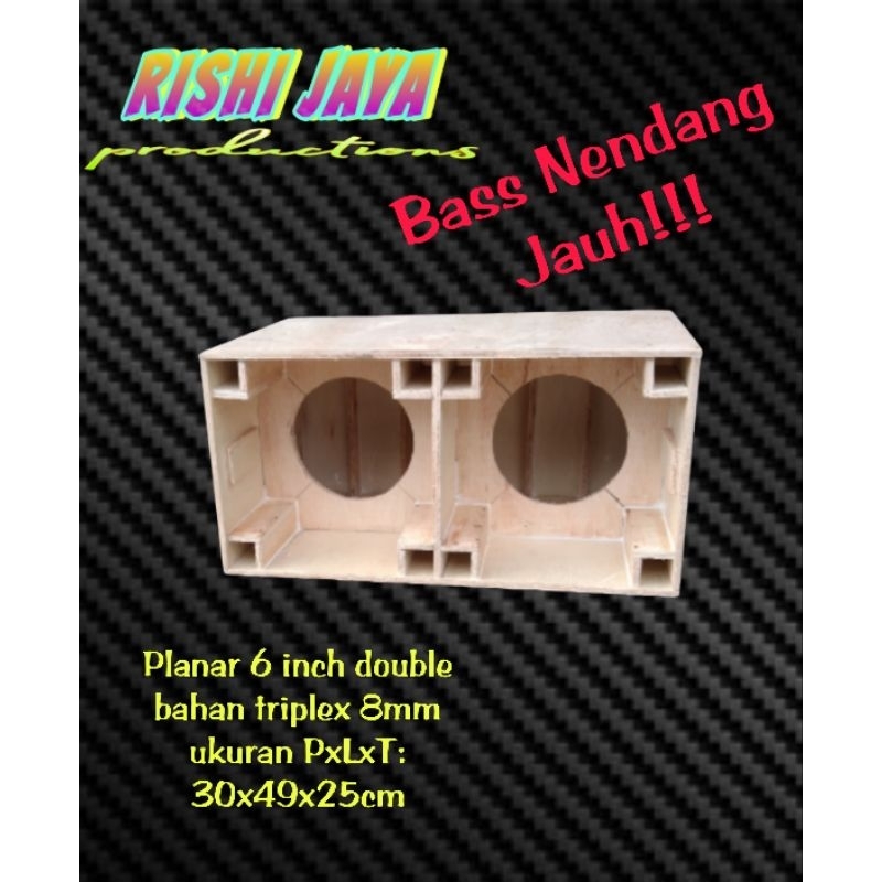 Jual box speaker planar 6 inch double box subwoofer miniatur sound ...