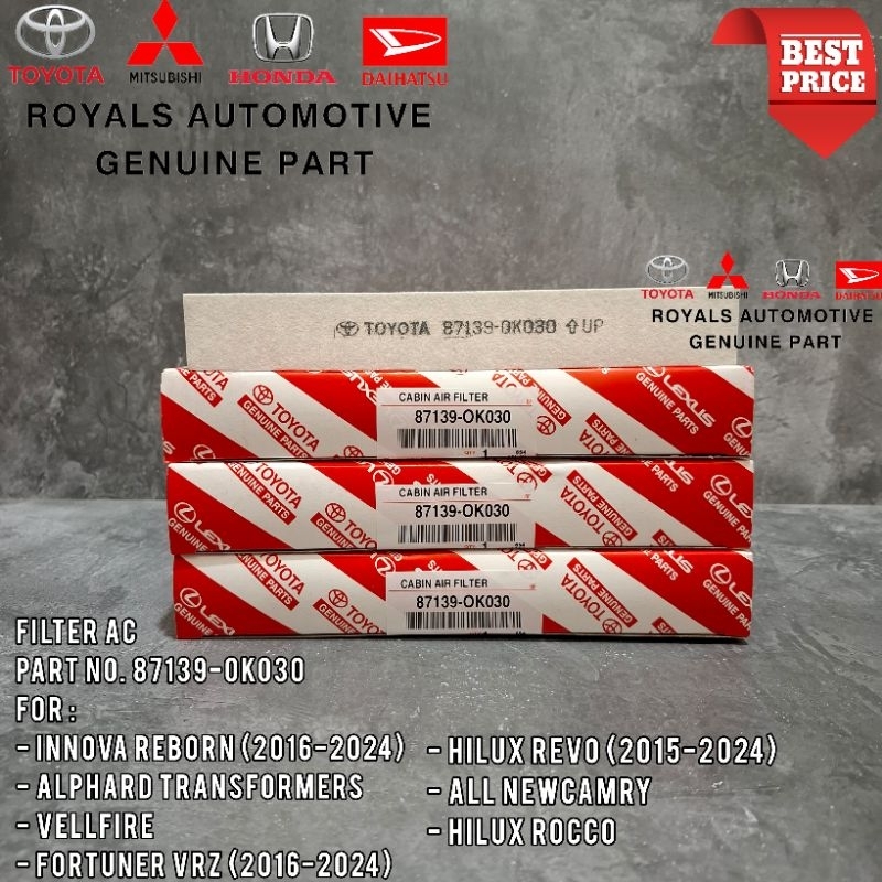 Jual Filter Ac - Filter Kabin Toyota Innova REBORN - Fortuner VRZ ...
