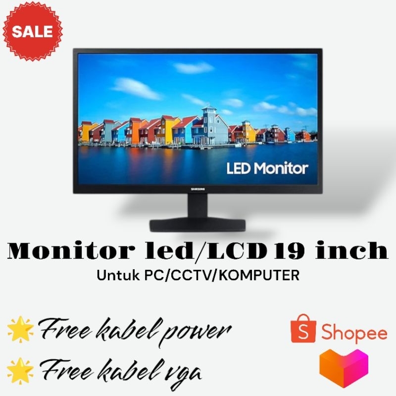 Jual Monitor LED/LCD 19 inch wide screen untuk cctv/komputer second ...