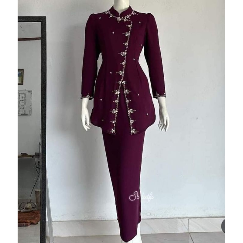 Jual TERBARU!!!one set baju kurung melayu malaysia wanita kekinian ...