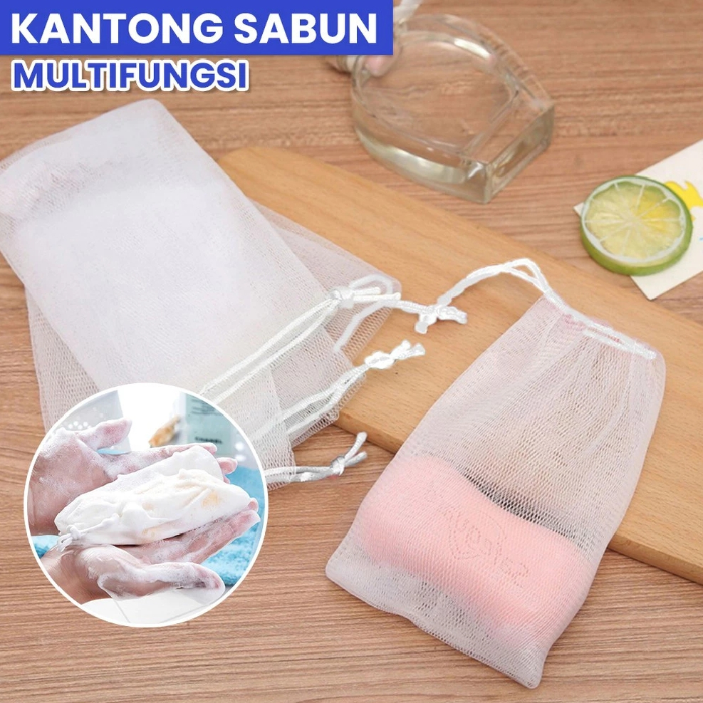 Jual Jaring Sabun Mandi Serbaguna dengan Tali Gantung / Kantong Sabun ...