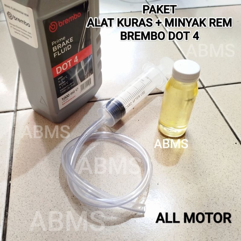 Jual ALAT KURAS BLEEDING MINYAK REM ORIGINAL BREMBO DOT 4 ALAT KURAS ...