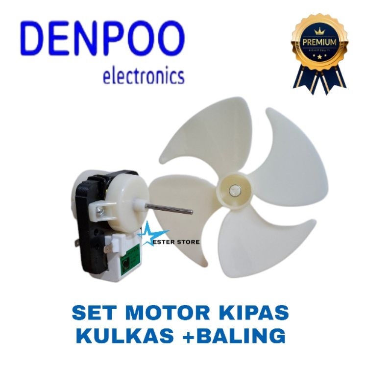 Jual Motor Fan kulkas + Baling satu set motor fan kulkas Denpoo 2 pintu ...