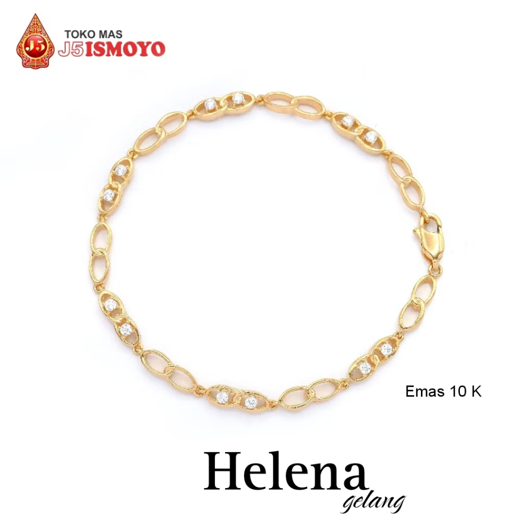 Jual Gelang Emas 10K Model Kripyak Wanita Helena J5Ismoyo | Shopee ...