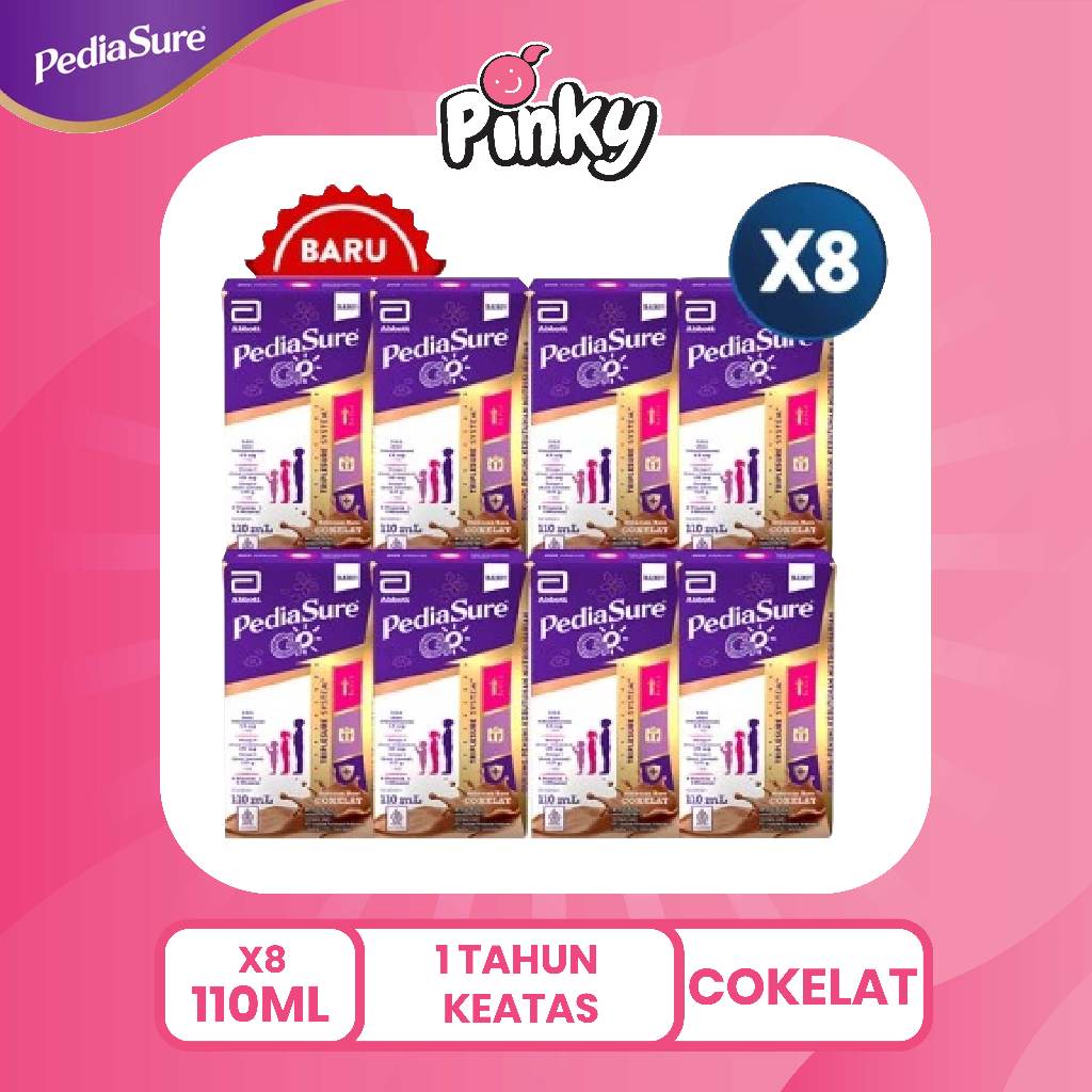 Jual Pediasure Go Cokelat Formula UHT 8x110ml Pinky Kids Store | Shopee ...