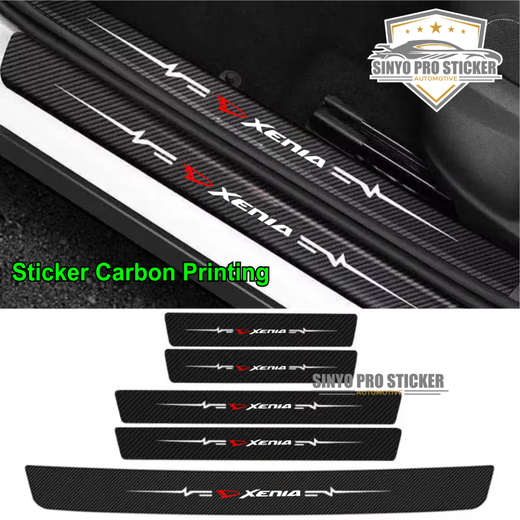 Jual XENIA Sticker Carbon Model Print Stiker Pelindung pijakan Pintu ...