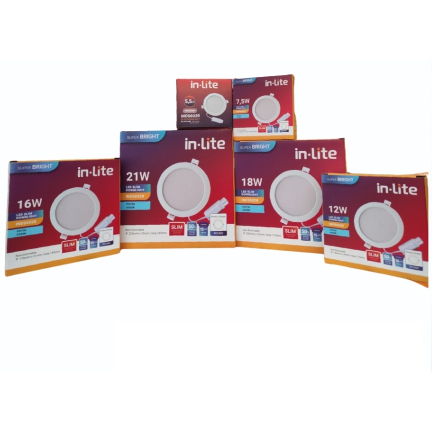 Jual LAMPU IN LITE LED PANEL COB SLIM INDS602R DOWNLIGHT LED PANEL ...