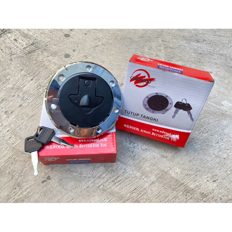Jual TUTUP TANGKI MODEL NINJA MERK WILWOOD TUTUP TENGKI BENSIN NINJA SET KUNCI + KARET MERK ...