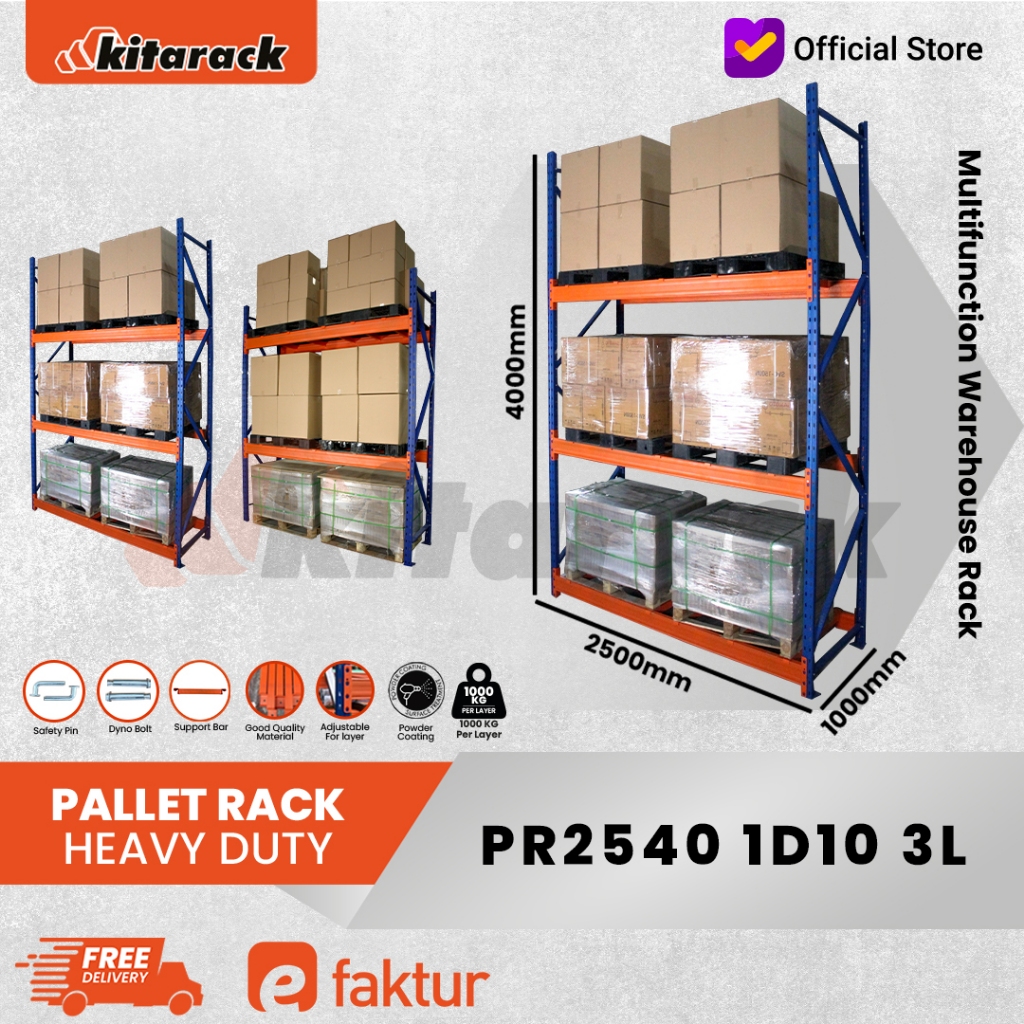Jual KITARACK Rak Palet 1 TON Pallet Rack Heavy Duty Panjang 2.5M ...