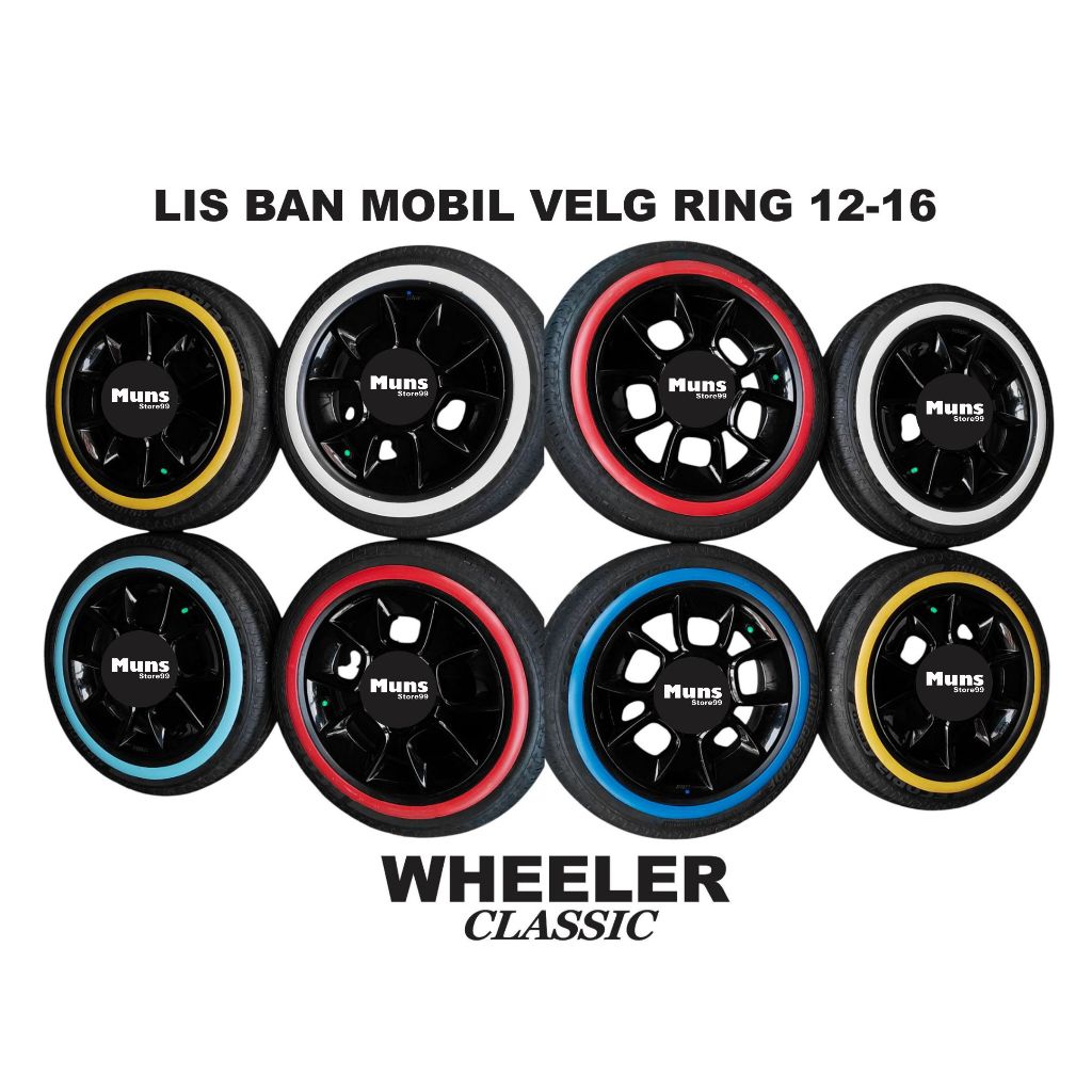 Jual Lis ban Mobil Klasik White Wall Ban Mobil Velg Ring 12-16 ...