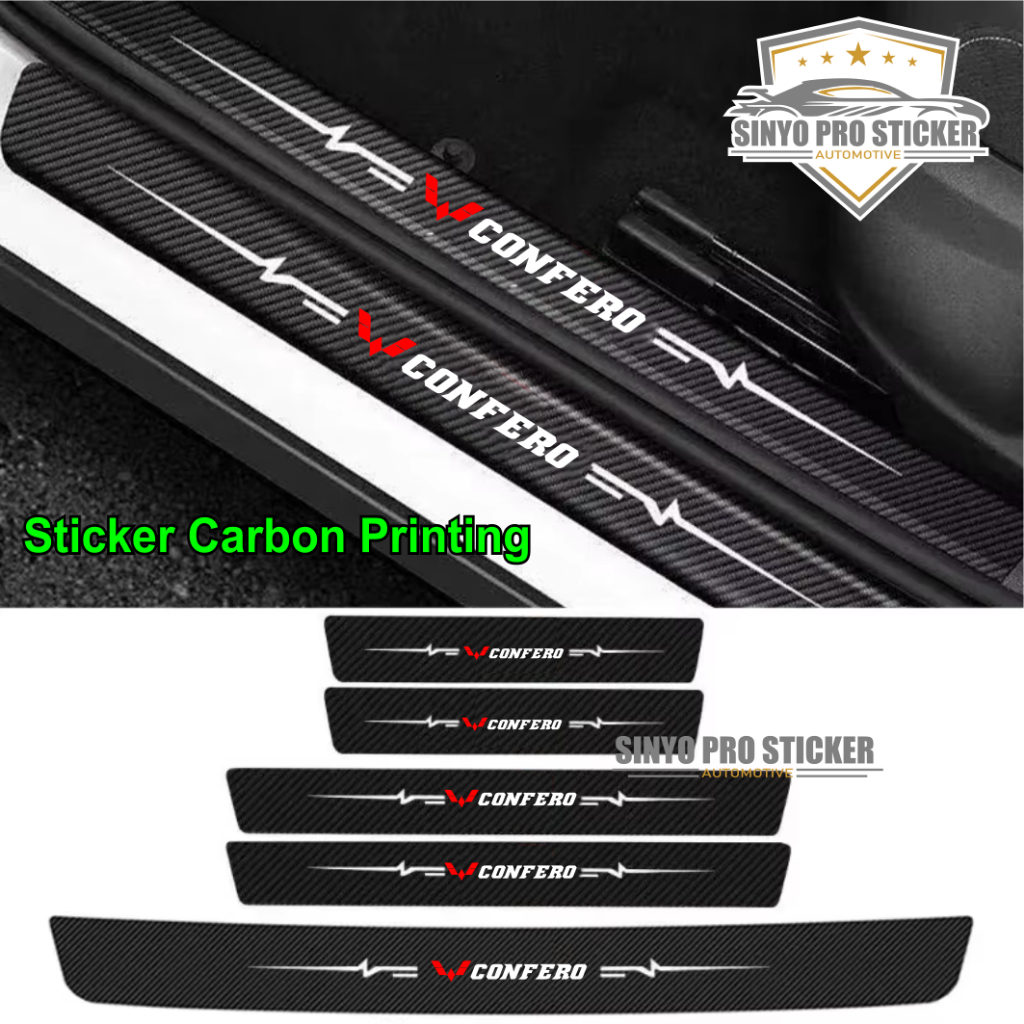 Jual Wuling Confero Sticker Carbon Model Print Stiker Pelindung Pijakan ...