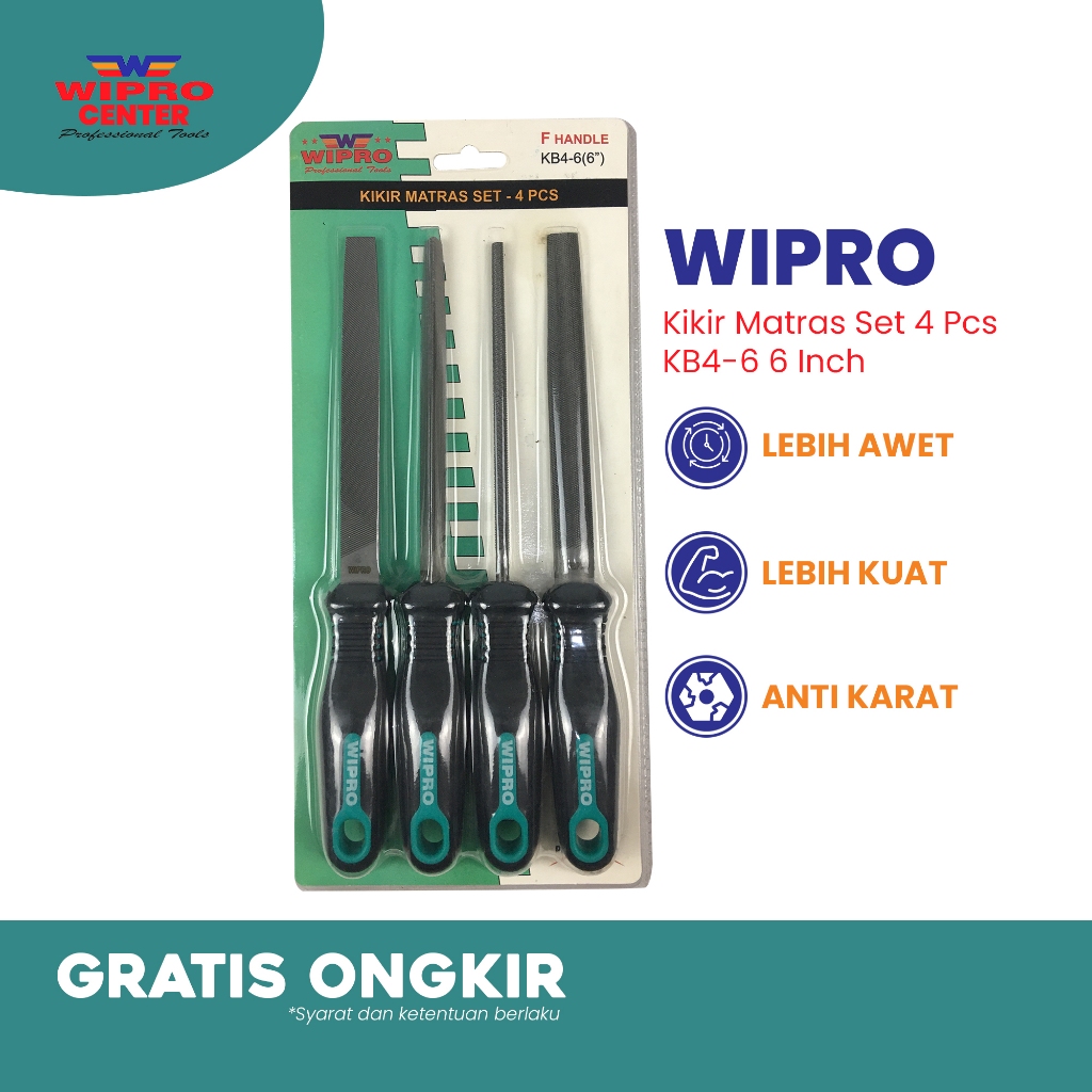 Jual Wipro Kikir Set Besi 4PCS KB4- 6 (6") KB4- 8 (8") | Shopee Indonesia