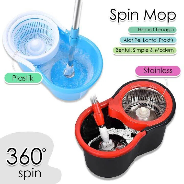 Jual Super Mop Alat Pel Lantai Putar Alat Pel Otomatis Pel Stainless ...