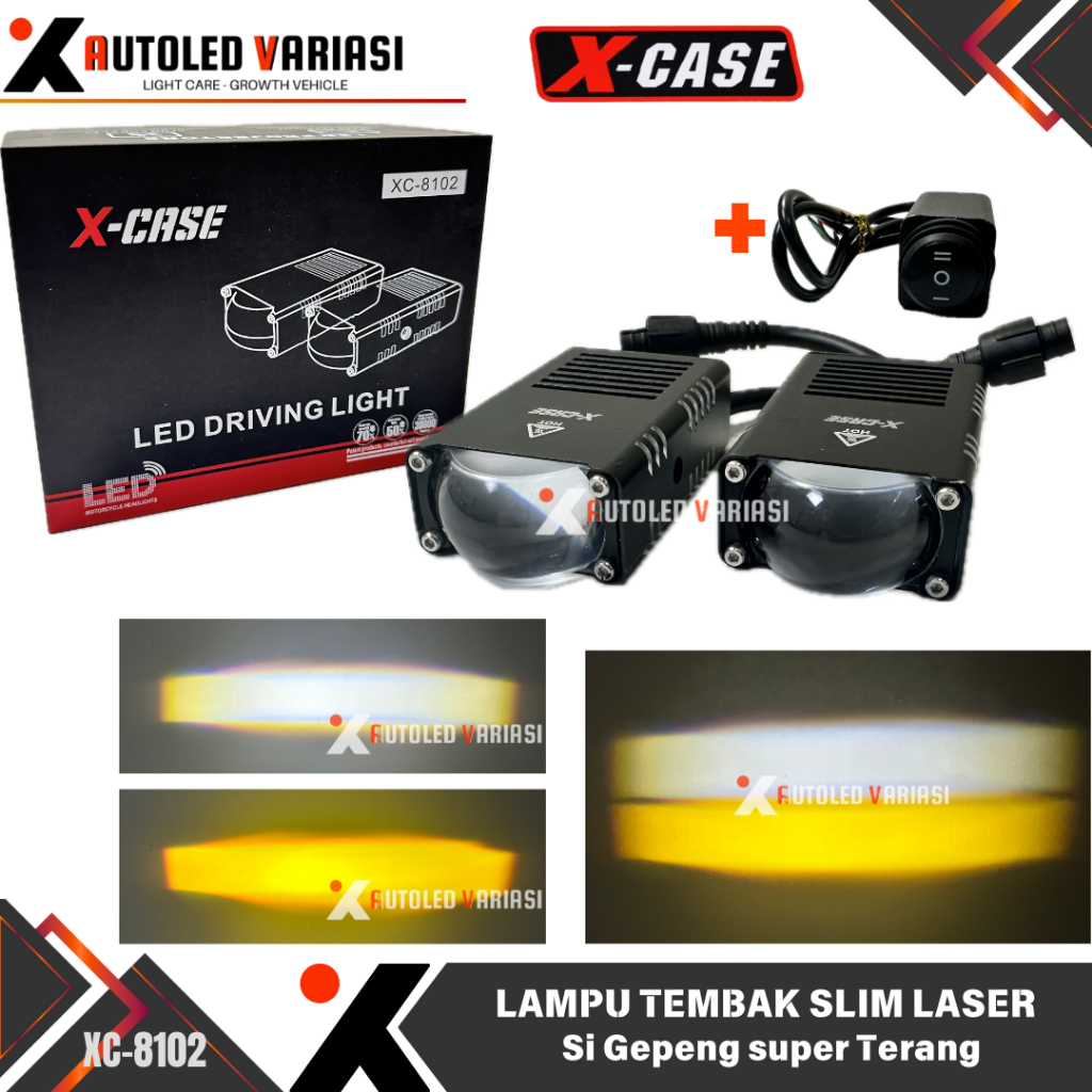Jual Lampu Tembak D2 Slim Gepeng Super Terang Plus Pree Saklar On Off ...