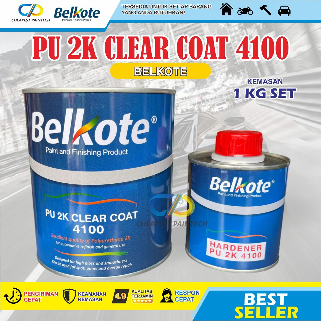 Jual [TERMURAH !! PROMO] CLEAR BELKOTE PU 2K CLEAR COAT 4100 1 LITER ...
