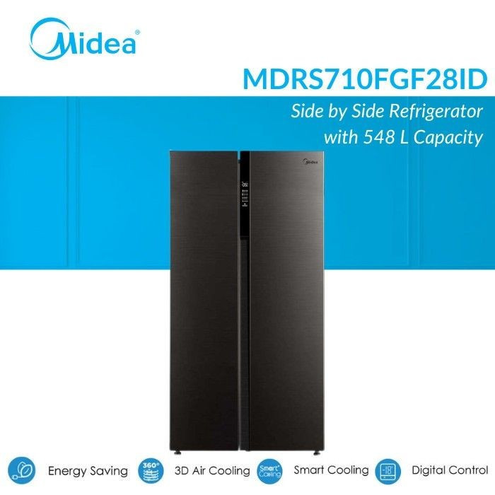Jual Kulkas Midea Side by Side MDRS710FGF28ID 548 Liter Side by Side ...