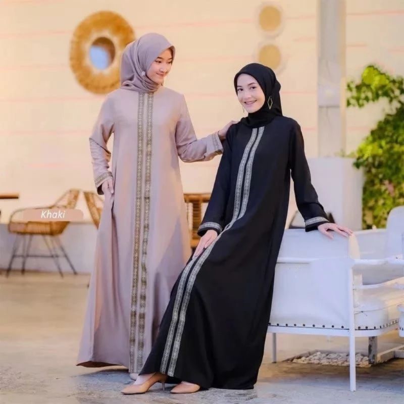 Jual Gamis abaya turkey/Abaya gamis Hitam drees arab saudi bordir turki ...