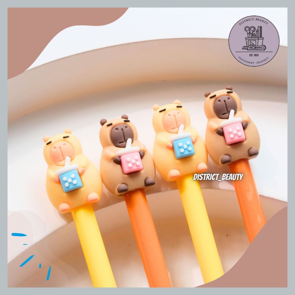 Jual PULPEN GEL CAPYBARA PENA GEL KARAKTER CAPYBARA KAPIBARA CAPPYBARA ...