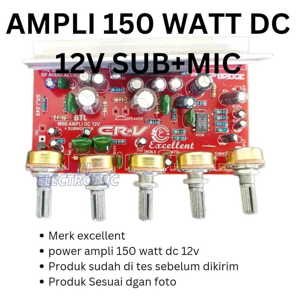 Jual MINI AMPLI DC 12 V 150W + SUBWOFER BTL CRV | Shopee Indonesia