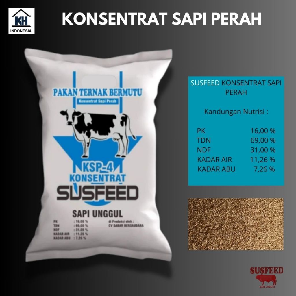 Jual REPACK 5 KG - SUSFEED KSP 4 - KONSENTRAT SAPI PERAH - PAKAN ...