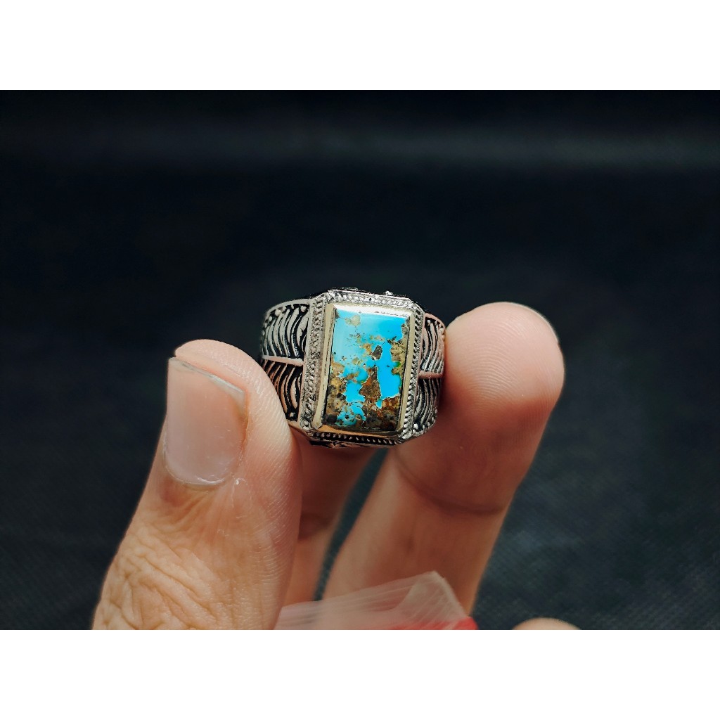 Jual Natural Pirus Persia Ring Size 8 kode F474 | Shopee Indonesia