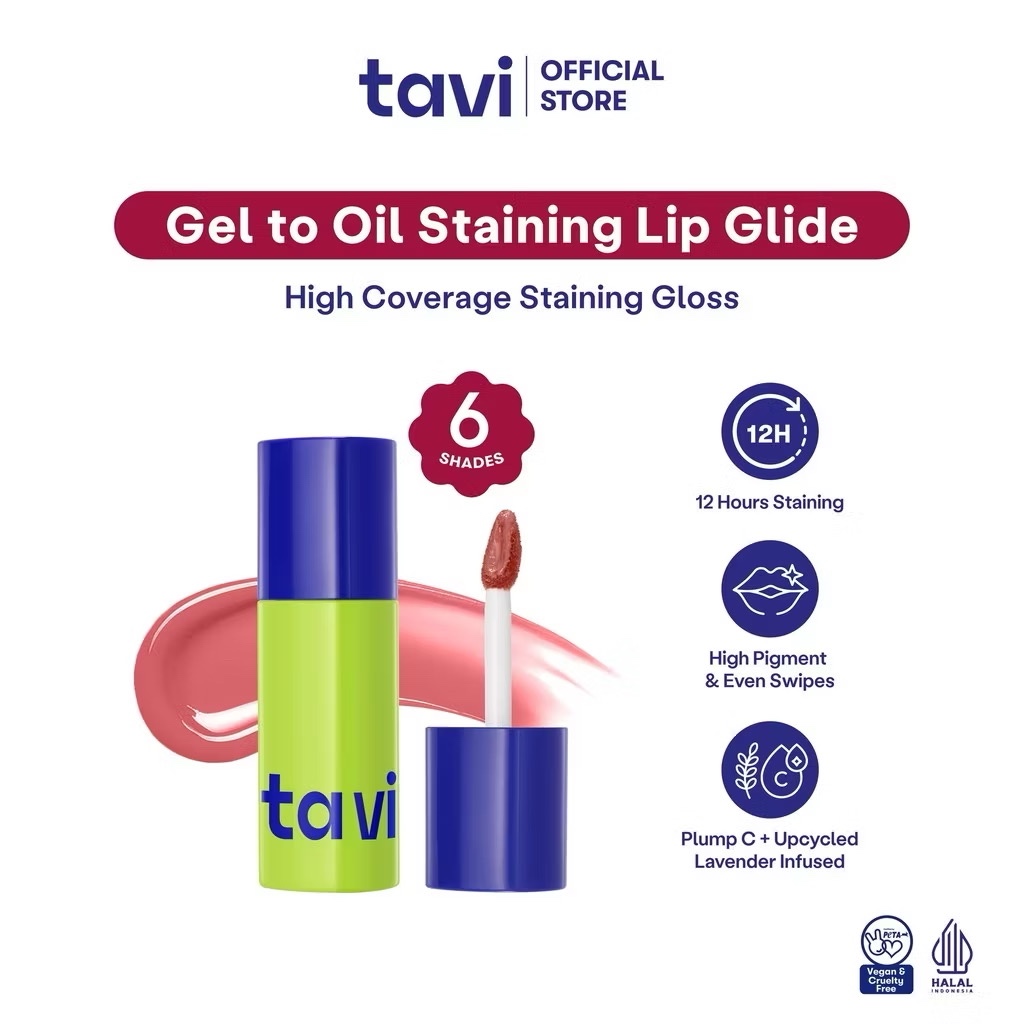 Jual TAVI Gel To Oil Staining Lip Glide | Glossy Lip Tint 4g ...