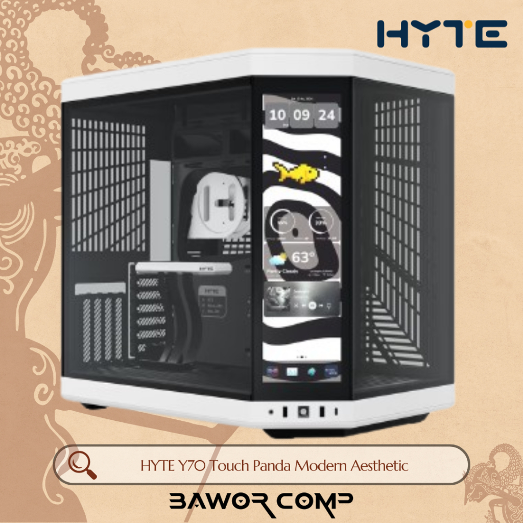 Jual HYTE Y70 Touch White Black / Panda Modern Aesthetic - Casing PC ...
