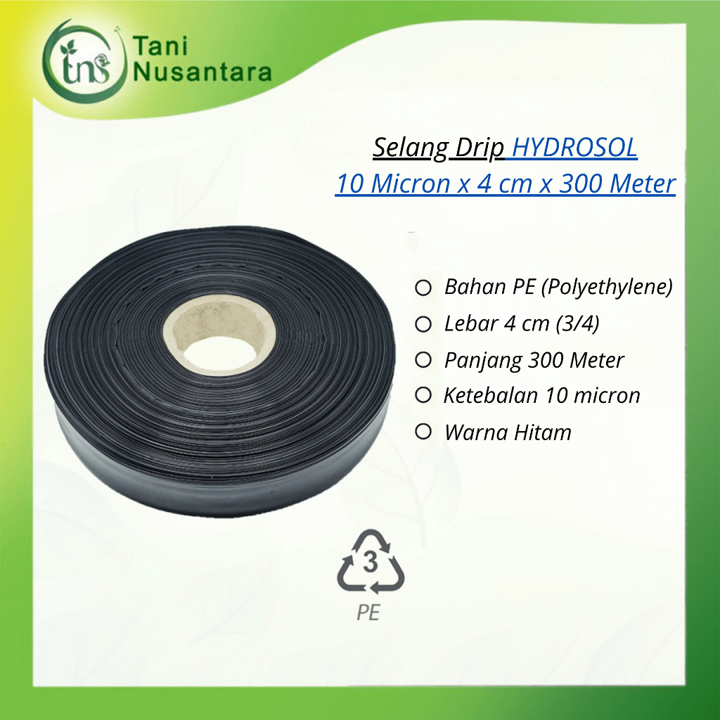 Jual Selang Drip Selang Irigasi Hydrosol 10 Micron 4 cm 300 Meter ...
