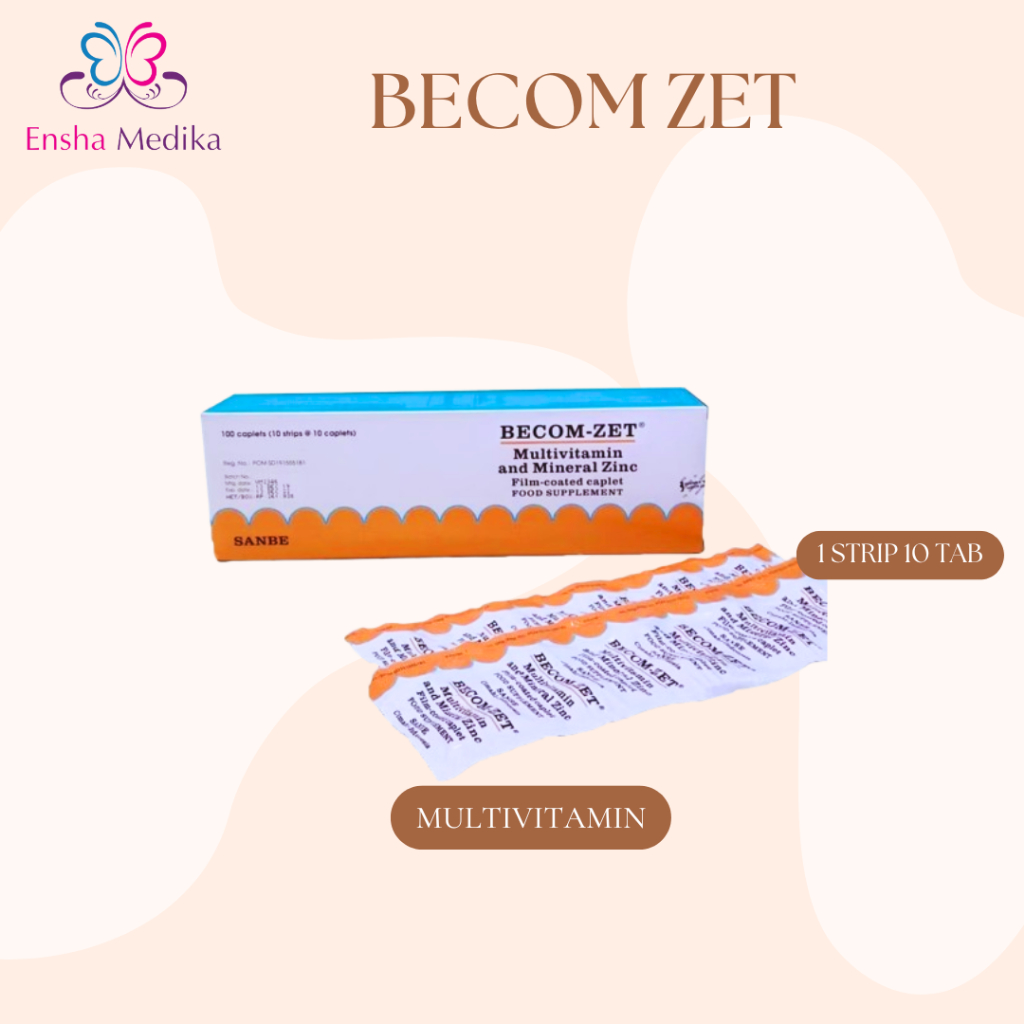 Jual Becom-Zet Strip Isi 10 Kaplet - Multivitamin dan Mineral | Shopee ...