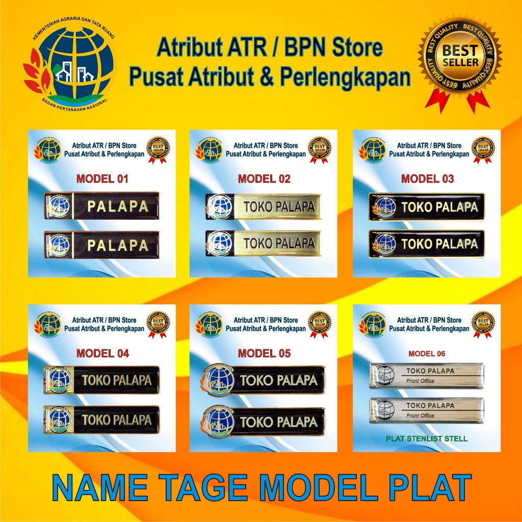 Jual NAME TAGE/ NAMA DADA PLAT KEMENTERIAN ATR/BPN | Shopee Indonesia