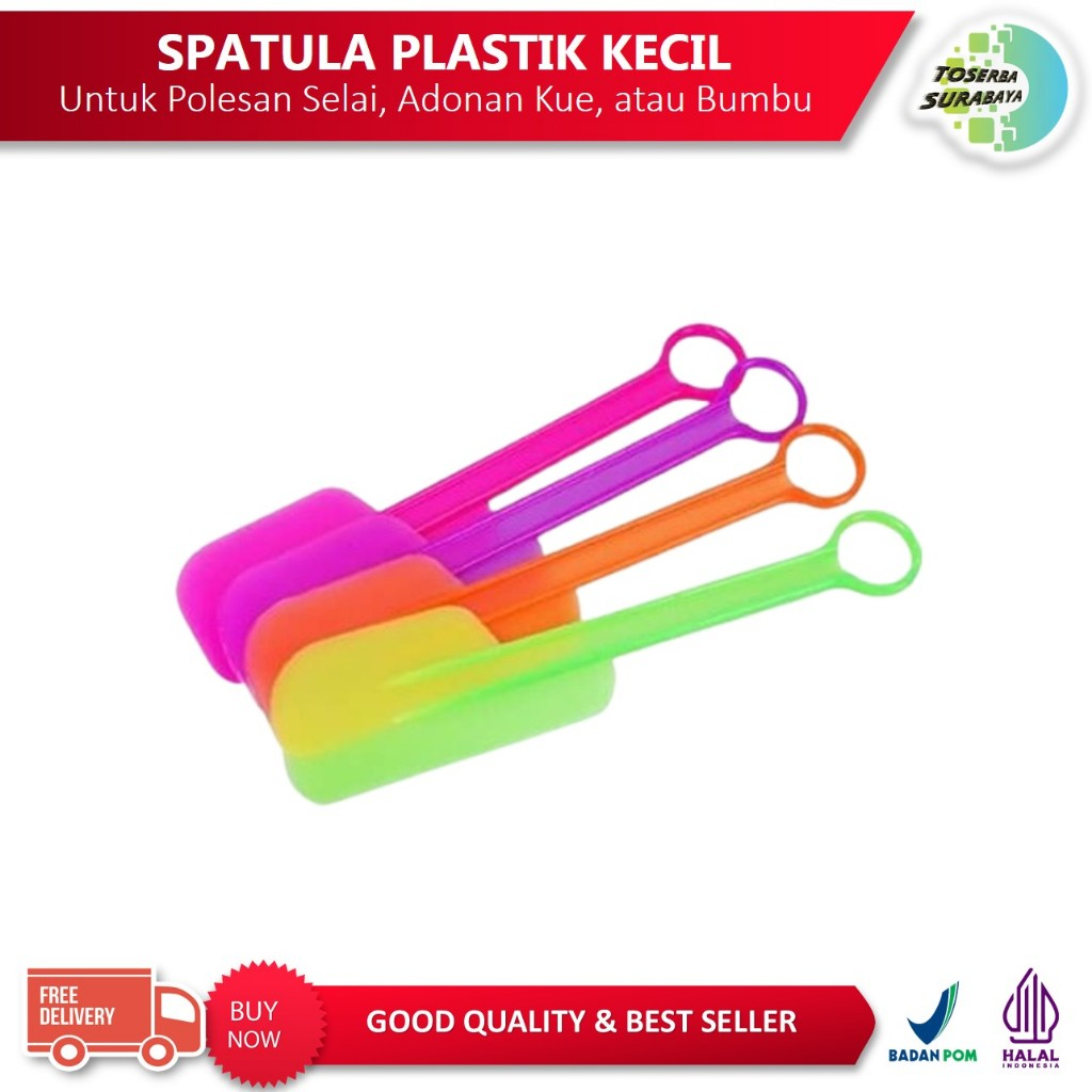 Jual SPATULA Plastik Kecil Warna Warni / SOLET Plastik (Per Pcs ...