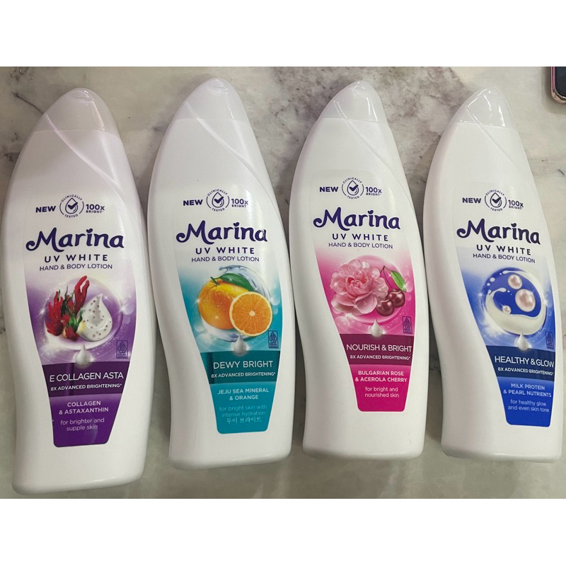 Jual Marina healthy glow Uv White glow ready , collagen , hydra bright ...