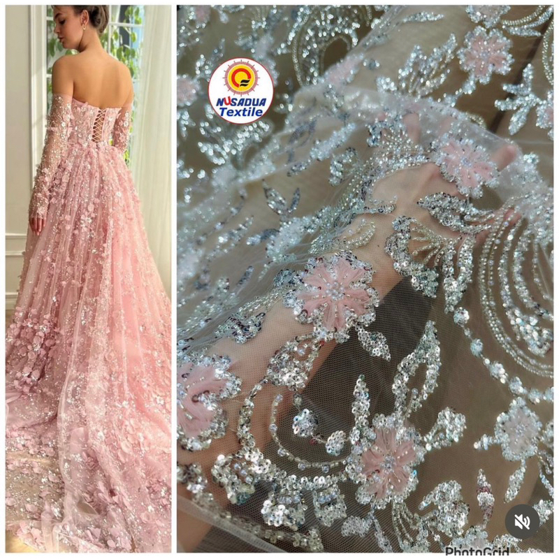Jual 1/2 METER BEBE LACE // LACE KEBAYA FULL PAYET CAKEPP | Shopee ...