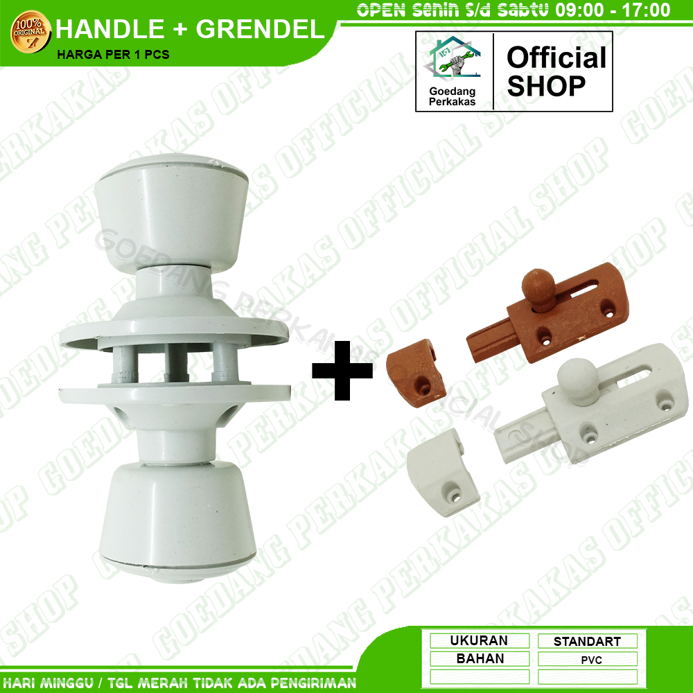 Jual Handle Pintu Kamar Mandi Grendel WC Bahan Pvc Tebal Tarikan Pintu ...