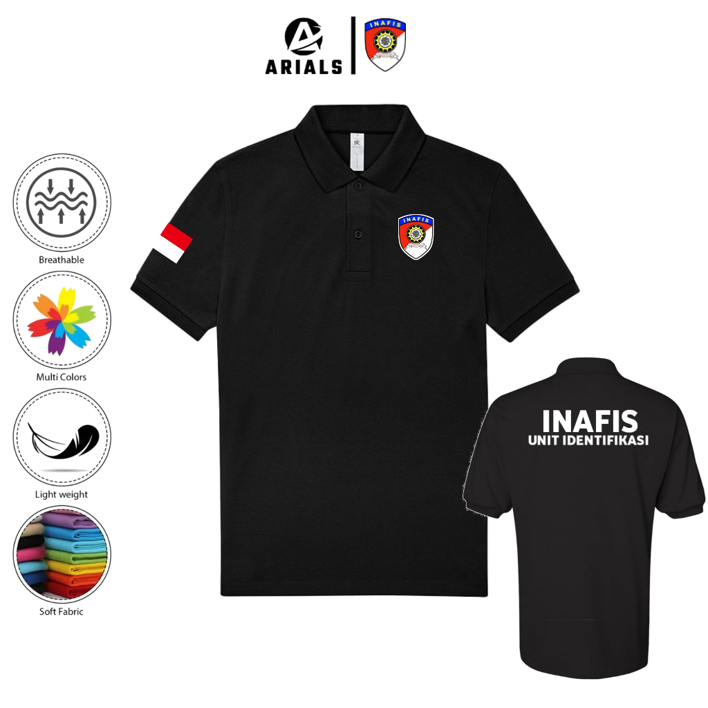 Jual Arials Polo shirt Baju Kaos Kerah Polisi INAFIS UNIT IDENTIFIKASI ...