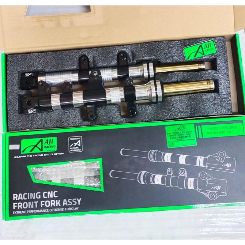 Jual Shock depan Gold new aerox Aji Racing Lowered 1.5inc | Shopee ...