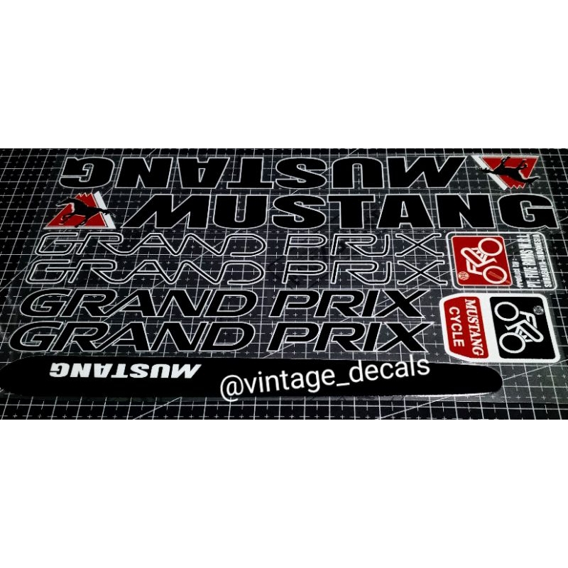 Jual sticker decal sepeda MUSTANG grandprix terminator | Shopee Indonesia
