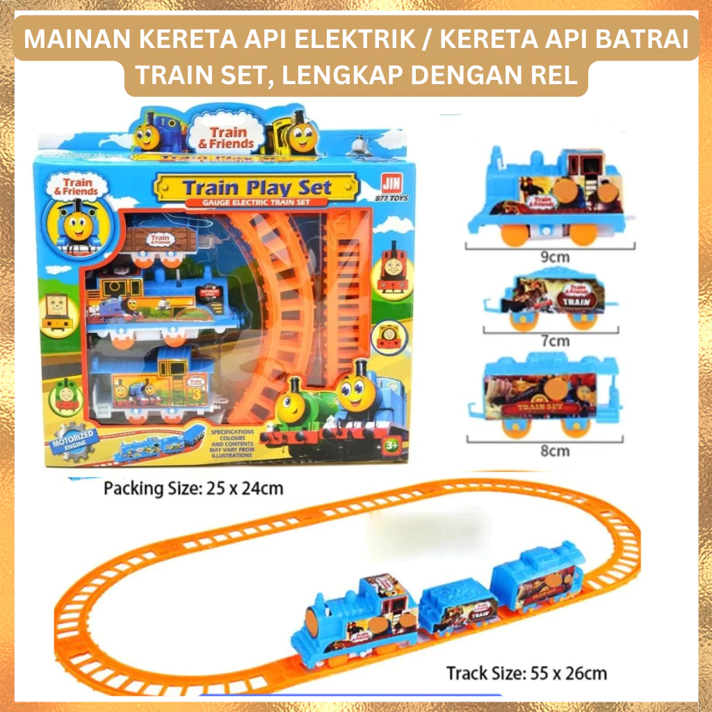 Jual MAINAN KERETA API ELEKTRIK / KERETA API BATRAI TRAIN SET LENGKAP DENGAN REL | Shopee Indonesia