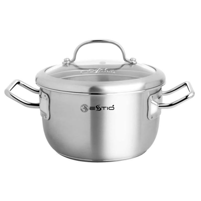 Jual ZEBRA PANCI SAUCEPOT 22CM ESTIO PRO GLASS LID 162243 | Shopee ...