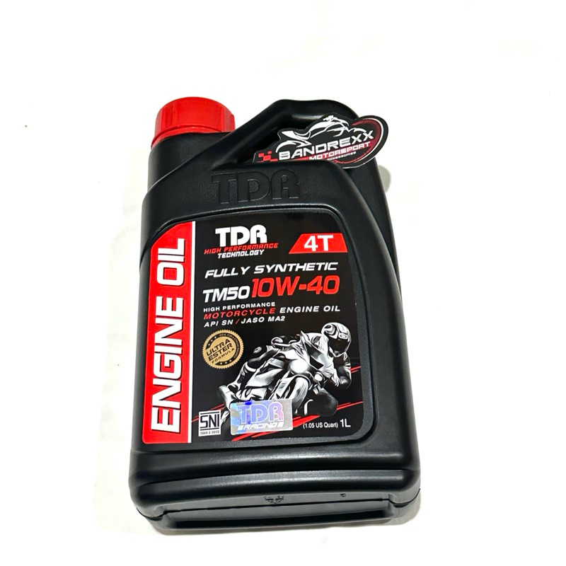 Jual Oli TDR Racing Fully Sythetic 10W-40 Original 1 Liter For Xmax-Nmax-Aerox 155-Lexi | Shopee ...