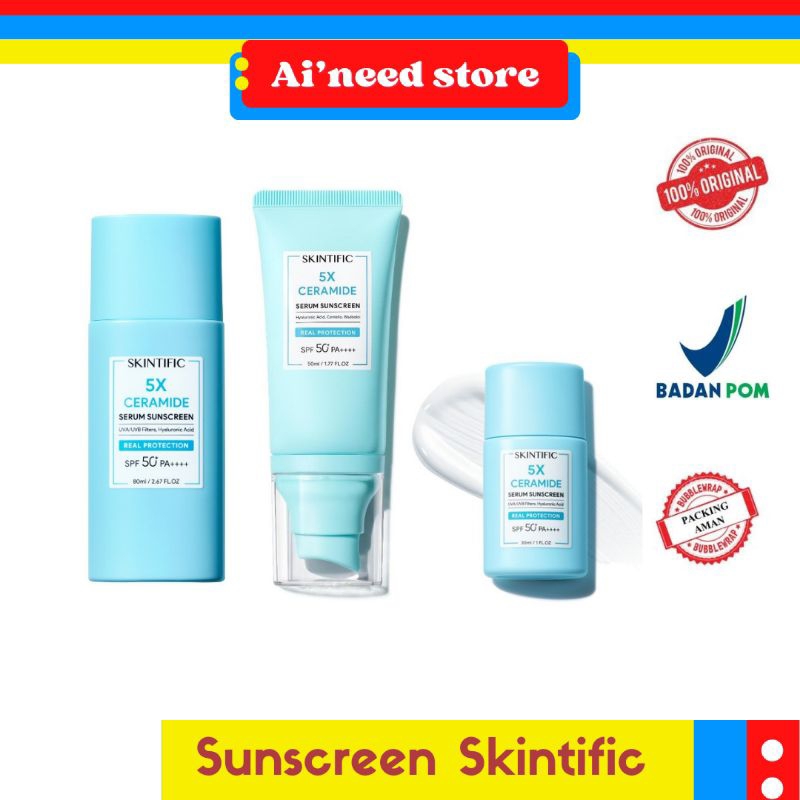 Jual [COD/INSTAN] SKINTIFIC - 5× Ceramide Serum Sunscreen SPF 50 PA ...