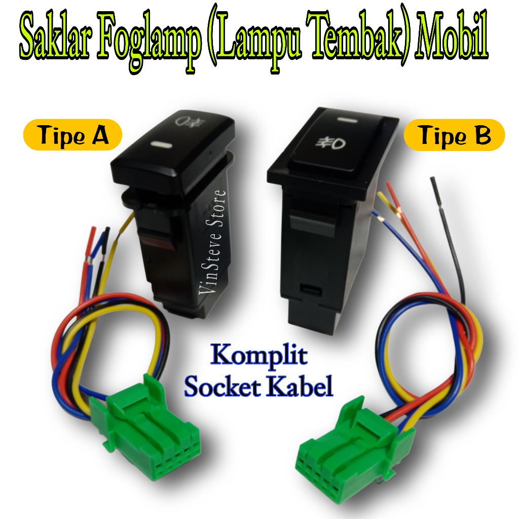 Jual Saklar | Switch Foglamp Mobil Universal 1 Tombol Komplit dengan ...