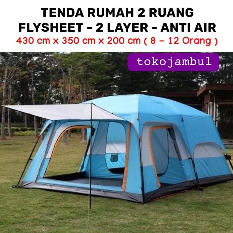 Jual Tenda Rumah AERA Camping 2 ruang besar 2 Layer Flysheet | Shopee ...